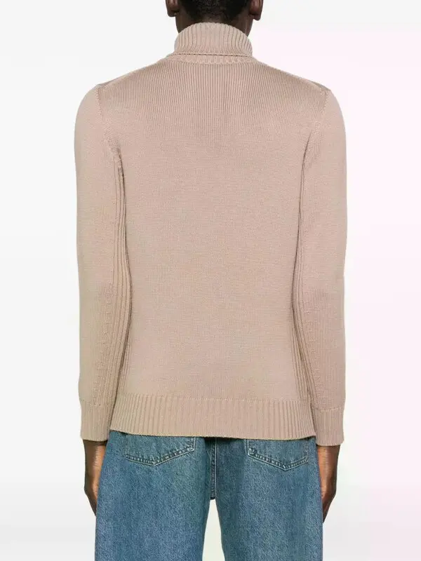 KANGRA Roll Neck Sweater - Brown