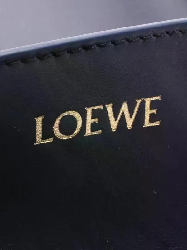 Loewe Large Shiny Calfskin Puzzle Fold Tote Bag - Blue
