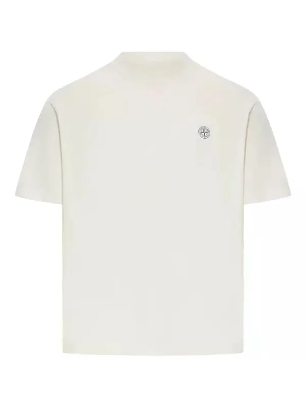 Stone Island Compass Logo Regular T-shirt - Neutrals