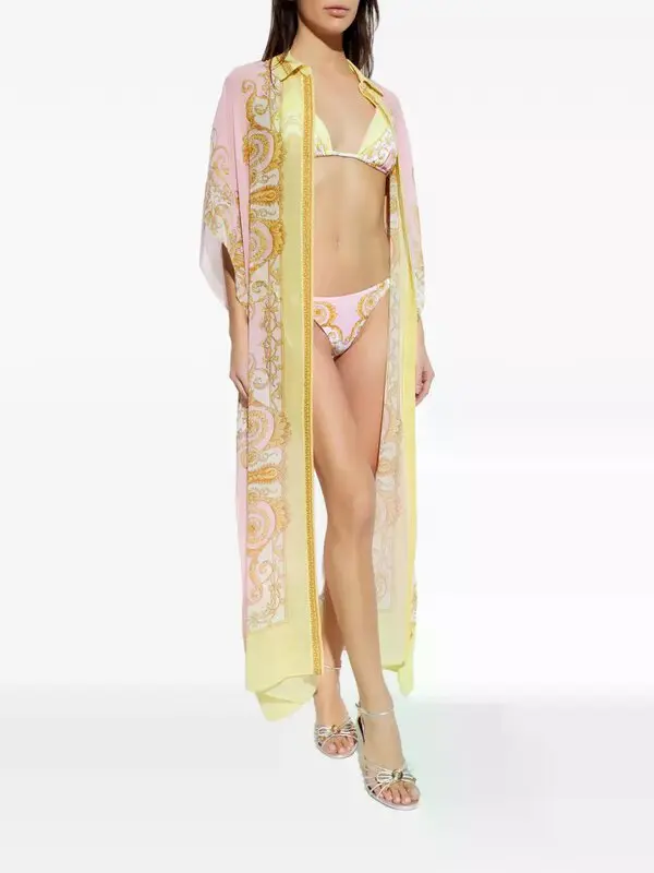 Versace Printed Tie-side Bikini Bottom - Pink