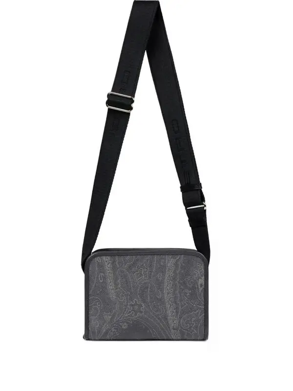 Etro Paisley Pattern Messenger Bag - Grey