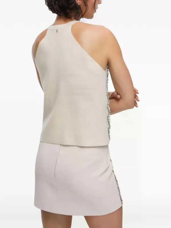 Liu Jo Bejewelled Milano Stitch Halter Top