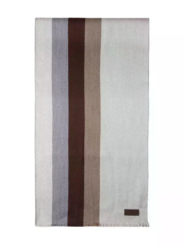 Paul & Shark Striped Scarf - Neutrals