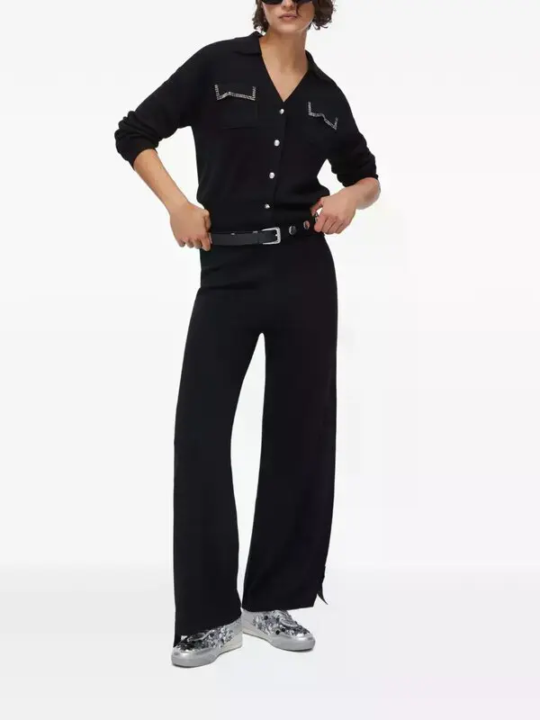 Liu Jo Appliquéd-pocket Cardigan - Black
