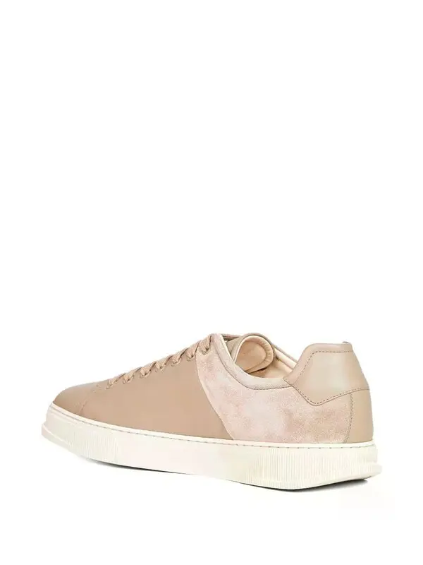 FERRAGAMO Lace-up Panelled Sneakers - Neutrals