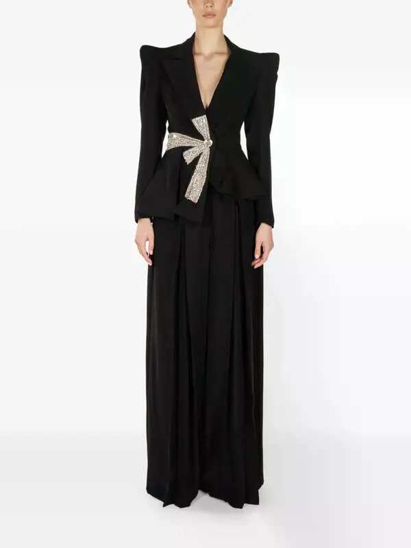 ARAFTU Bow Peplum All-in-one - Black