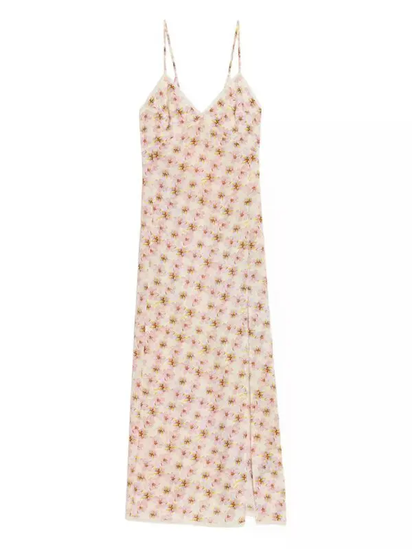 Zadig&Voltaire Ramelil Floral-pattern Maxi Dress - Neutrals