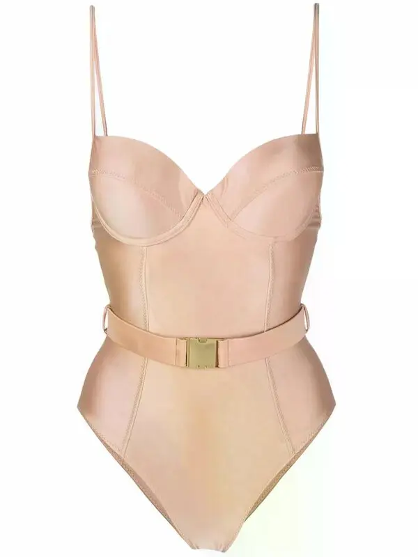 NOIRE SWIMWEAR Buckle-fastened Swimsuit - Neutrals
