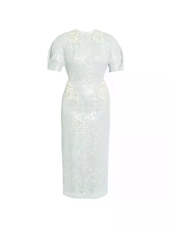Erdem Embellished Midi Dress - Grey