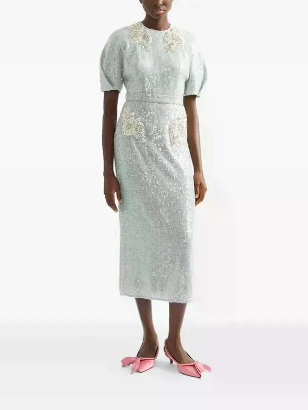 Erdem Embellished Midi Dress - Grey