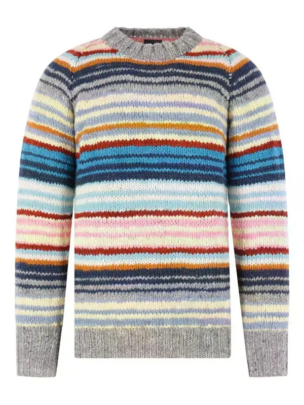 CHAMULA Striped Crew Neck Sweater