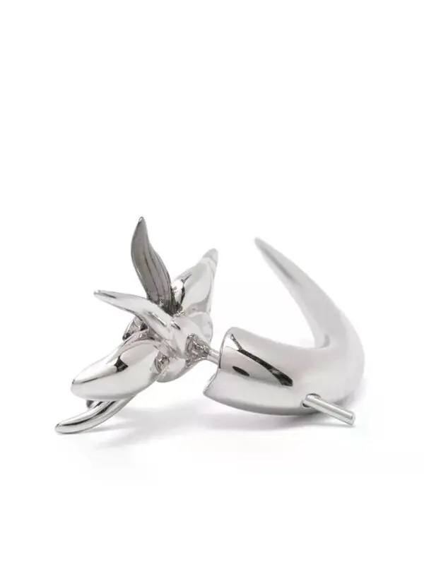 SHAUN LEANE Diamond Talon Black-orchid Earrings