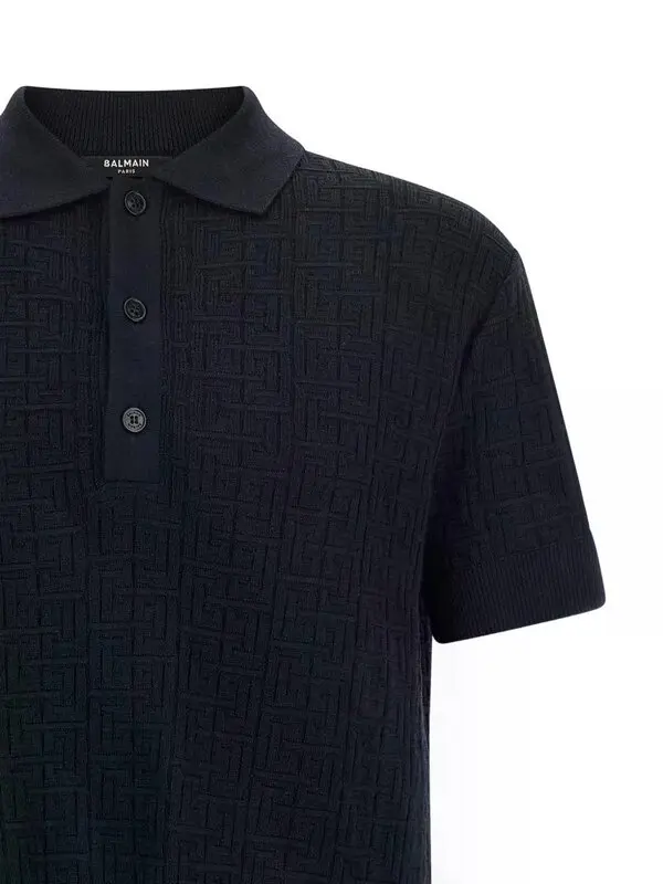 Balmain Monogram Polo Shirt