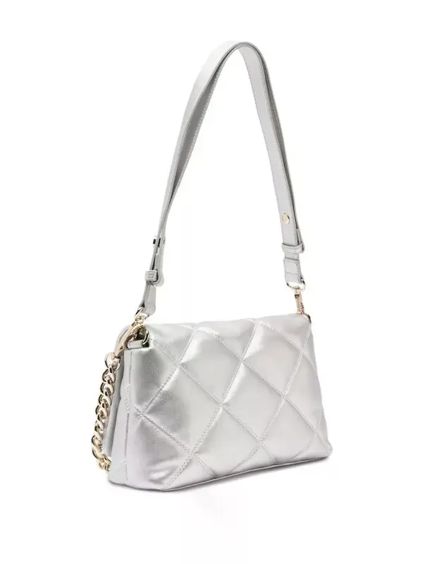 Liu Jo Quilted Logo Shoulder Bag - Silver
