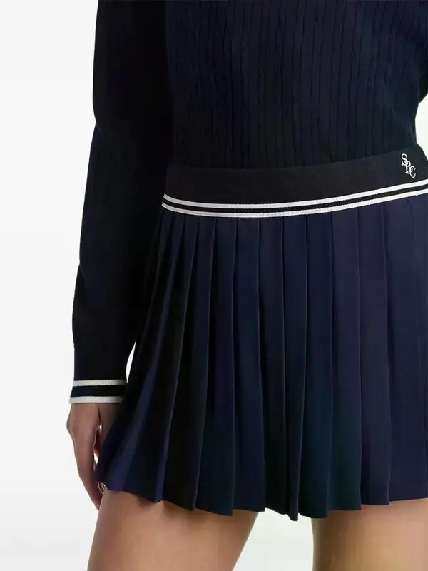 SPORTY & RICH Pleated Mini Skirt