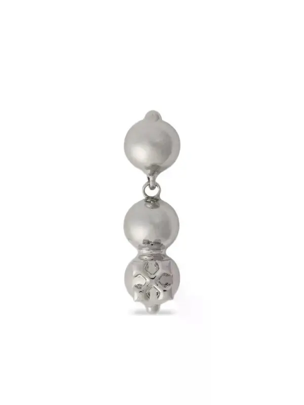 Off-White Arrow Ballchain Earring - Silver