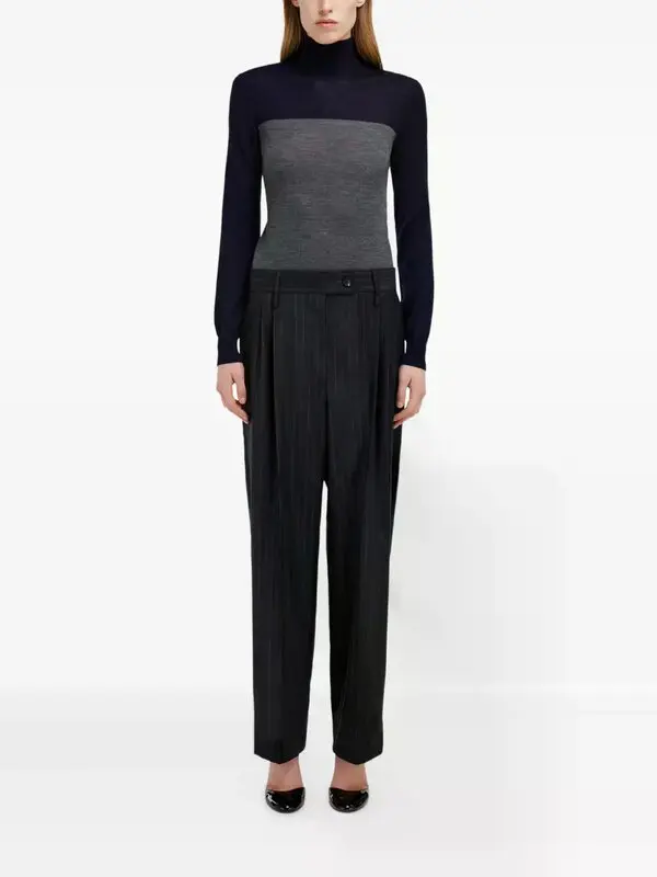 FERRAGAMO Pinstripe Pleated Trousers