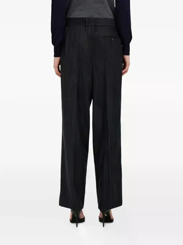 FERRAGAMO Pinstripe Pleated Trousers