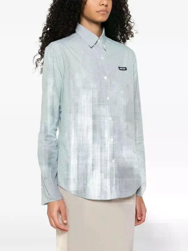 Miu Miu Checkered Button-down Shirt