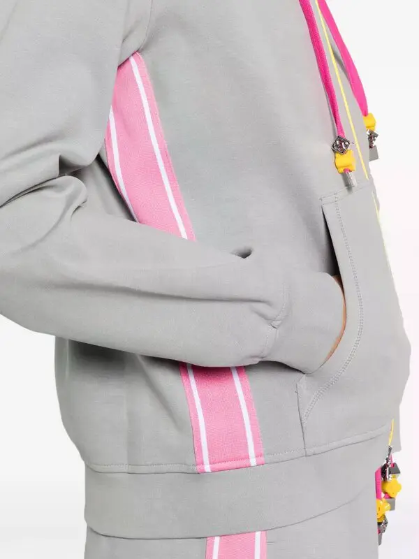 Casablanca Zip Side Stripe Hooded Top