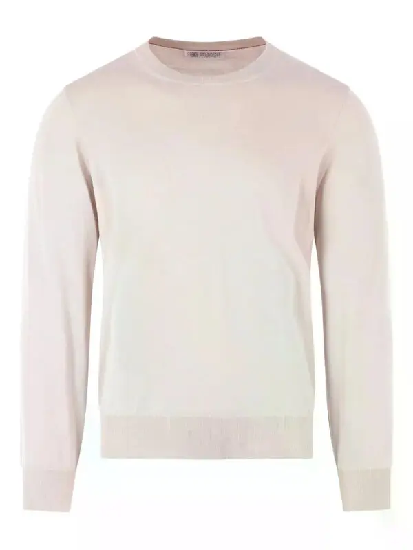Brunello Cucinelli Ribbed Knit Crew Neck Sweater