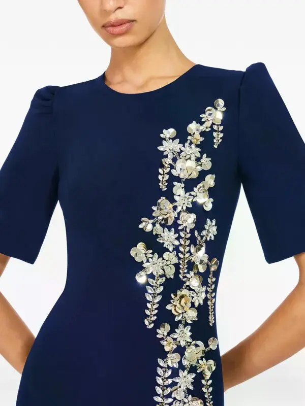 Jenny Packham Embellished Midi Dress - Blue