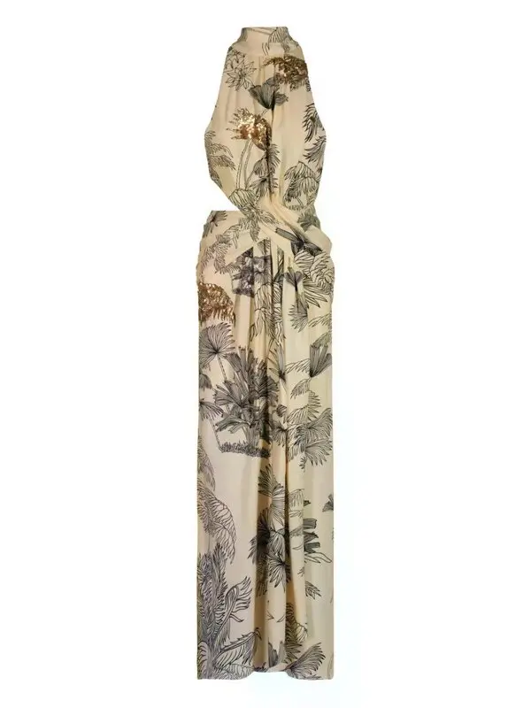 Johanna Ortiz Excepcionalidad Floral Print Maxi Dress