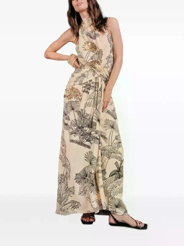 Johanna Ortiz Excepcionalidad Floral Print Maxi Dress
