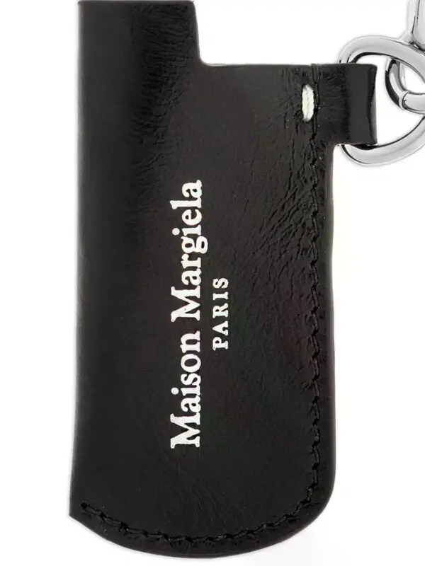 MAISON MARGIELA Logo-detail Leather Chain - Black