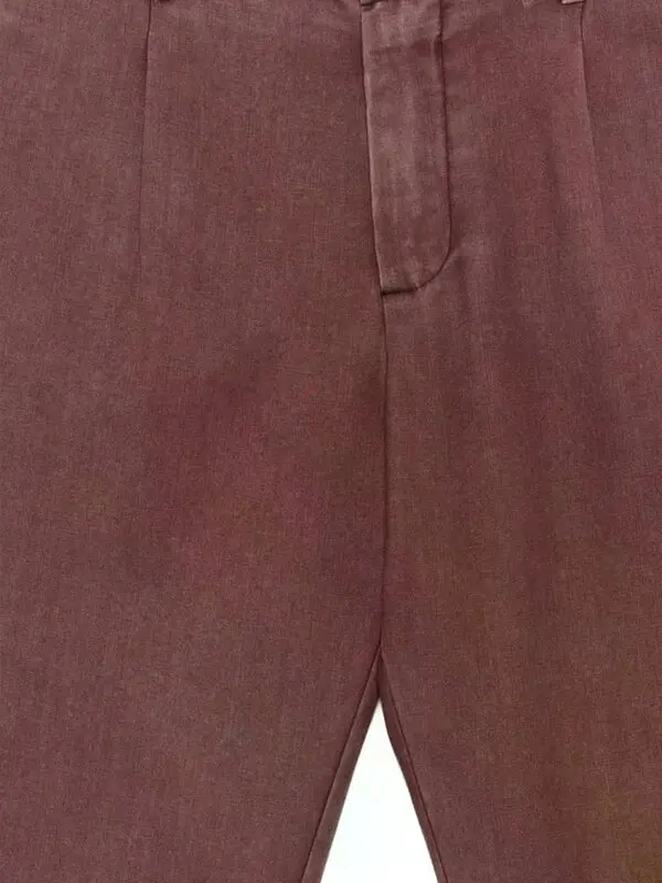 MYTHS Front-pleat Trousers - Red