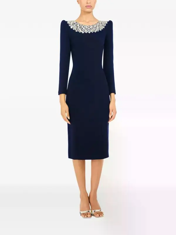 Jenny Packham Jacquetta Embellished Midi Dress - Blue