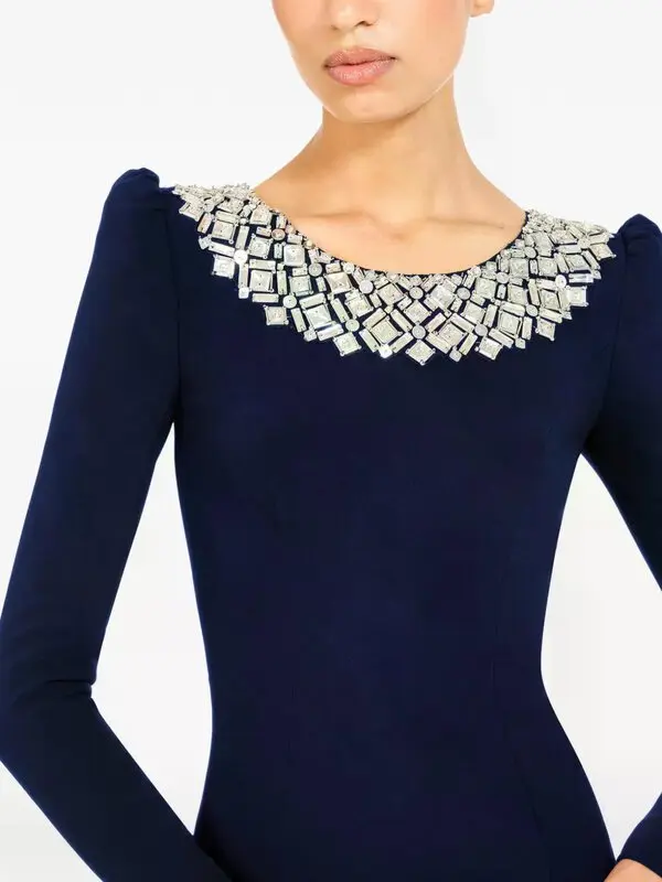 Jenny Packham Jacquetta Embellished Midi Dress - Blue