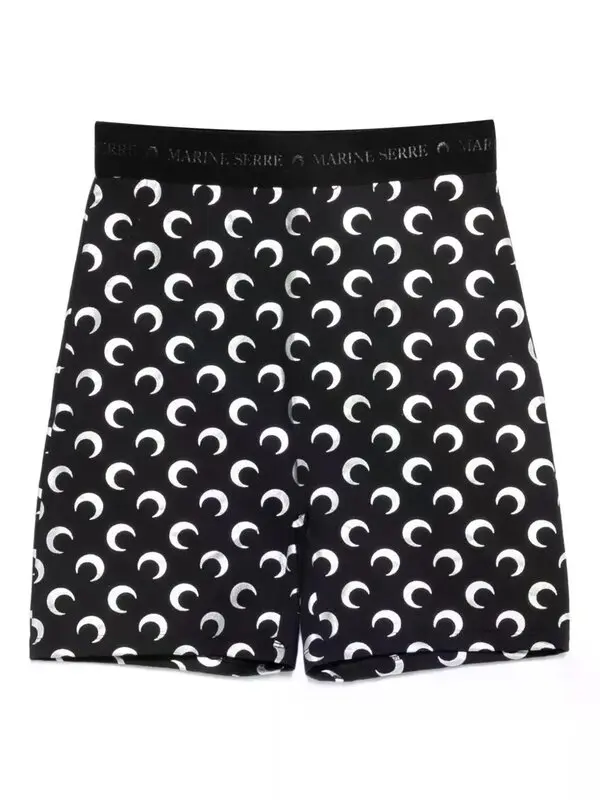MARINE SERRE Moon Print Shorts - Black