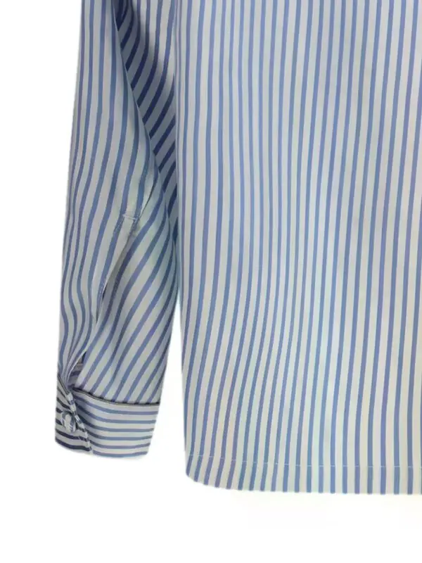 TOM FORD Striped Silk Shirt - Blue