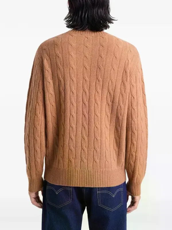 SPORTY & RICH Cable-knit Logo Sweater