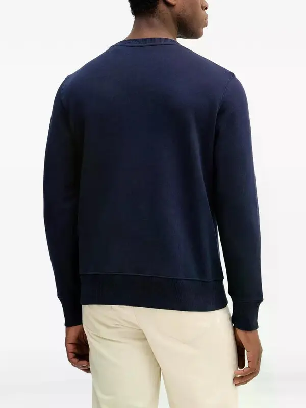 Gant Logo Appliqué Sweater - Blue