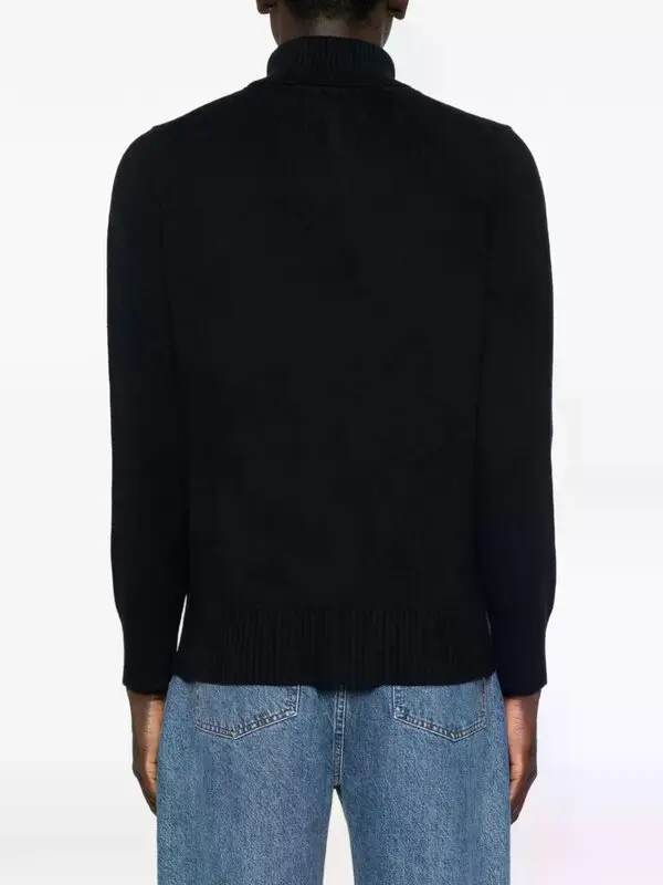 KANGRA Roll-neck Long-sleeved Sweater - Blue