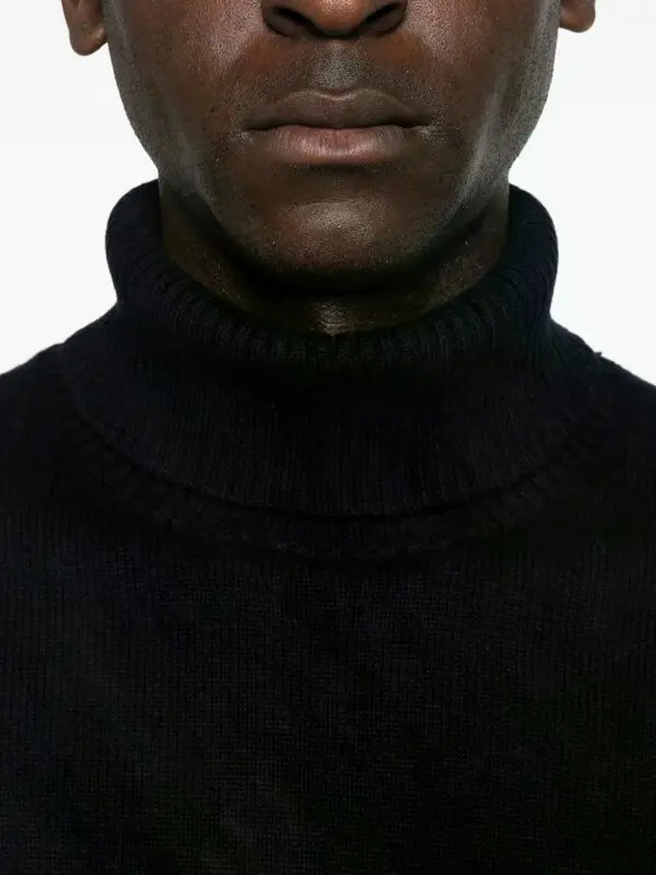KANGRA Roll-neck Long-sleeved Sweater - Blue