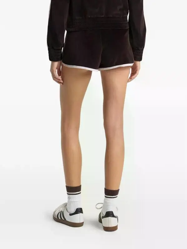 SPORTY & RICH Logo Track Shorts - Brown