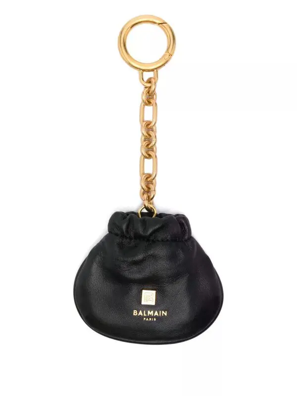 Balmain Chain Pouch Keyring - Black