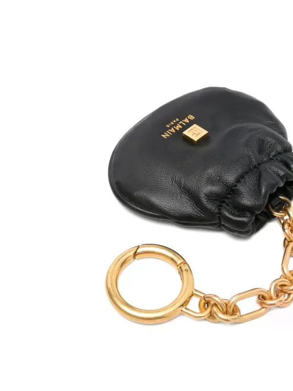 Balmain Chain Pouch Keyring - Black