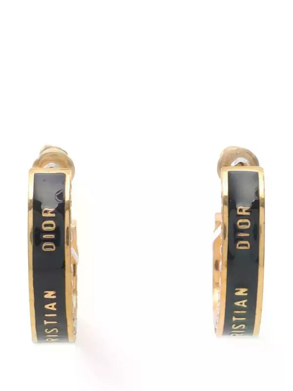 Dior Night Code Hoop Earrings - Gold