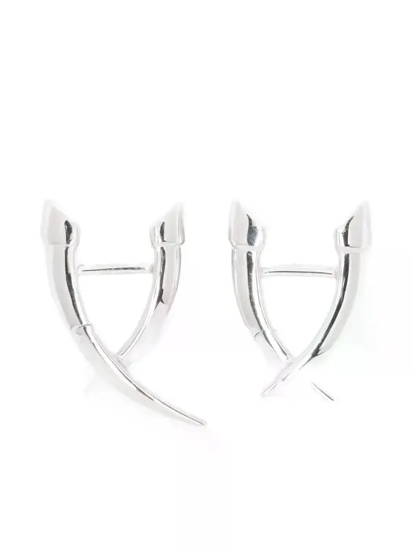 SHAUN LEANE Mini Sabre Crossover Earrings - Silver