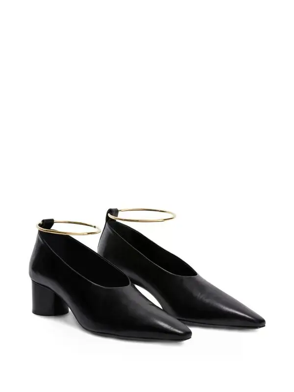 JIL SANDER Ring Detachable Metal Pumps