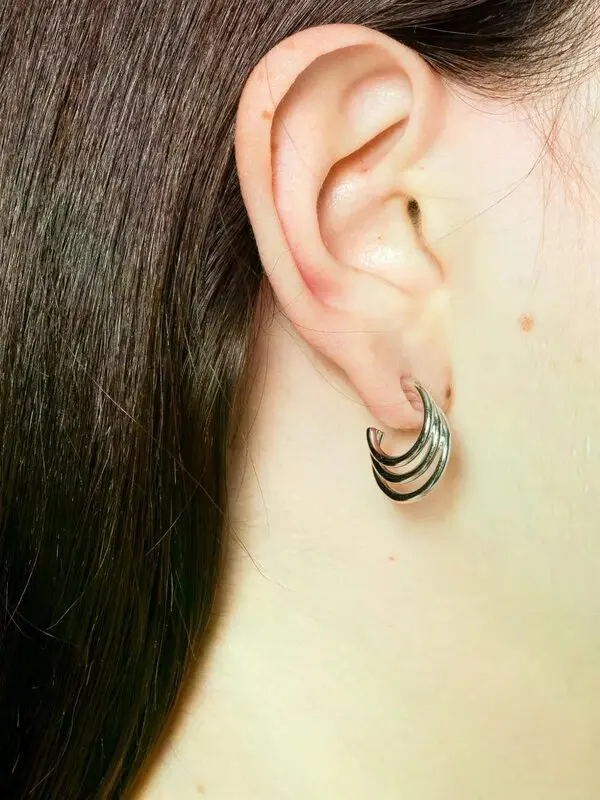SHAUN LEANE Bound Hoop Earring - Silver