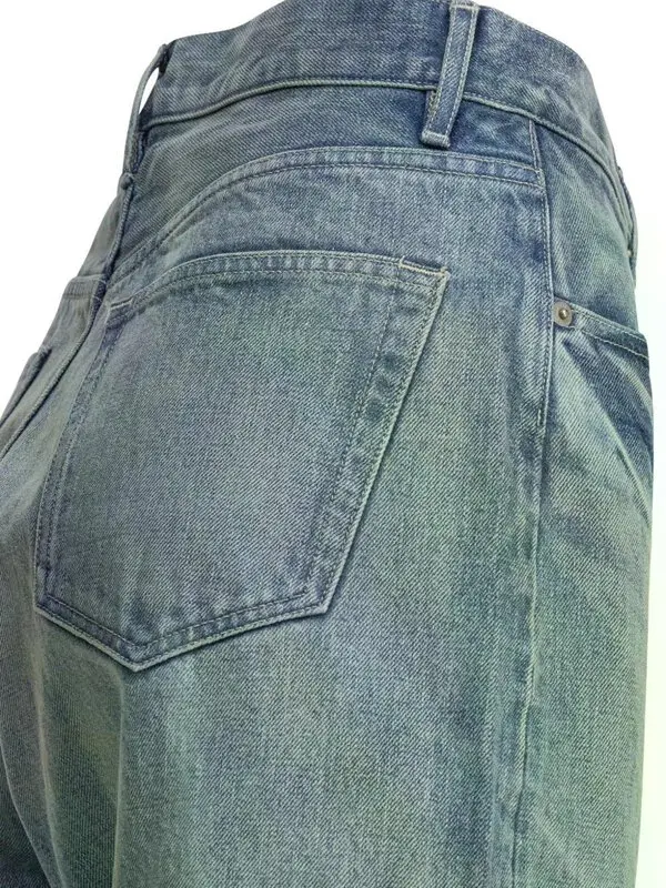 Auralee Faded Straight Leg Jeans