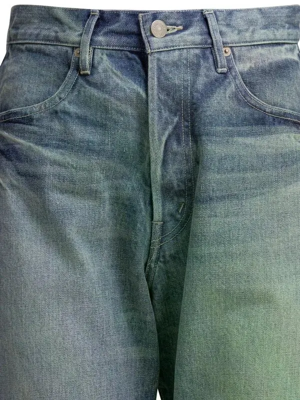 Auralee Faded Straight Leg Jeans