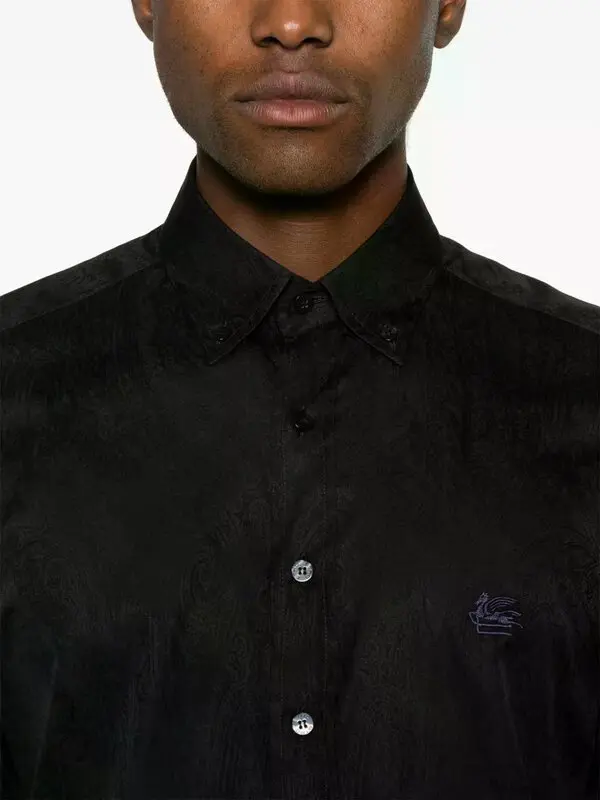 Etro Patterned-jacquard Cotton Shirt