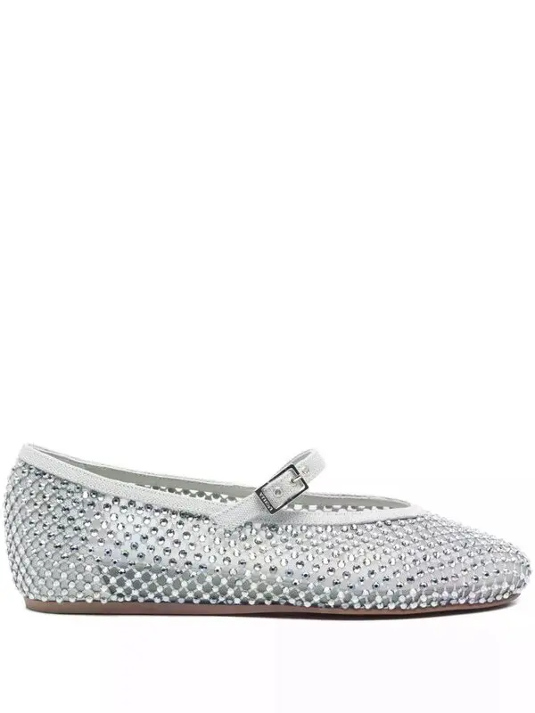 LE SILLA Gilda Round-toe Ballet Flats - Silver