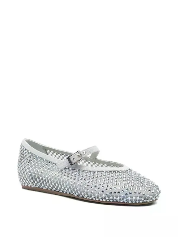LE SILLA Gilda Round-toe Ballet Flats - Silver